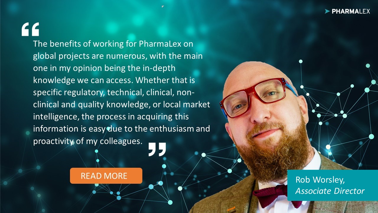 International projects with Rob Worsley - PharmaLex